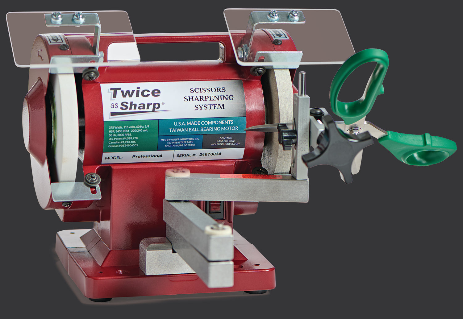 Wolff Twice as Sharp Scissor Sharpening Machine Complete System ...